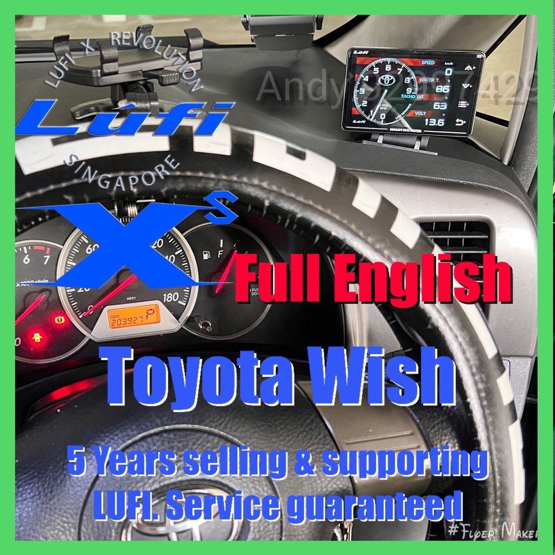 Toyota Wish 🔥🔥🔥All new Lufi XS Obd obd2 display gauge 🔥🔥🔥, Car ...