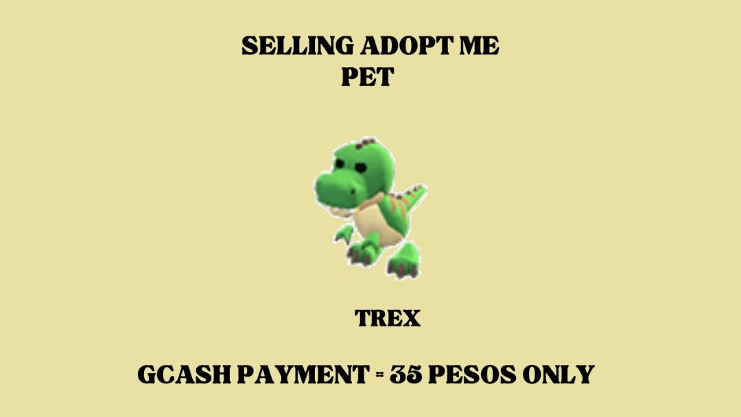 T-REX ADOPT ME, Video Gaming, Gaming Accessories, In-Game Products on ...