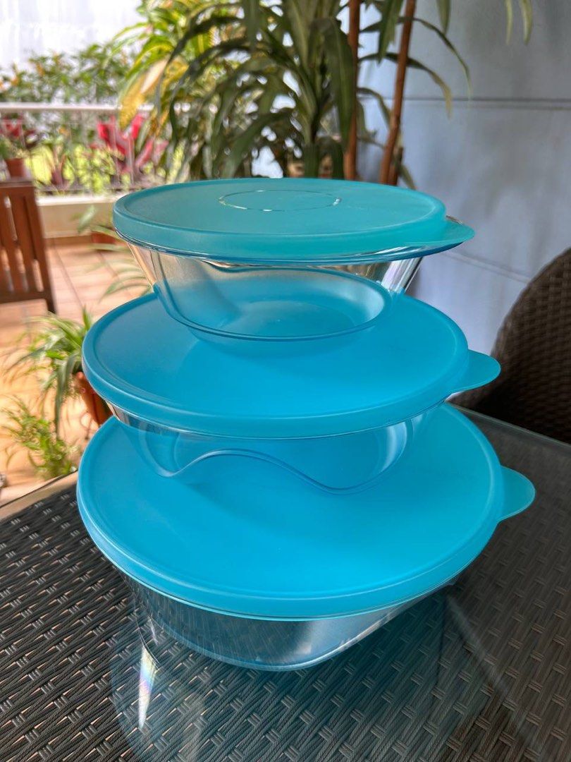 Tupperware Eleganzia Bowl Set, Furniture & Home Living, Kitchenware ...