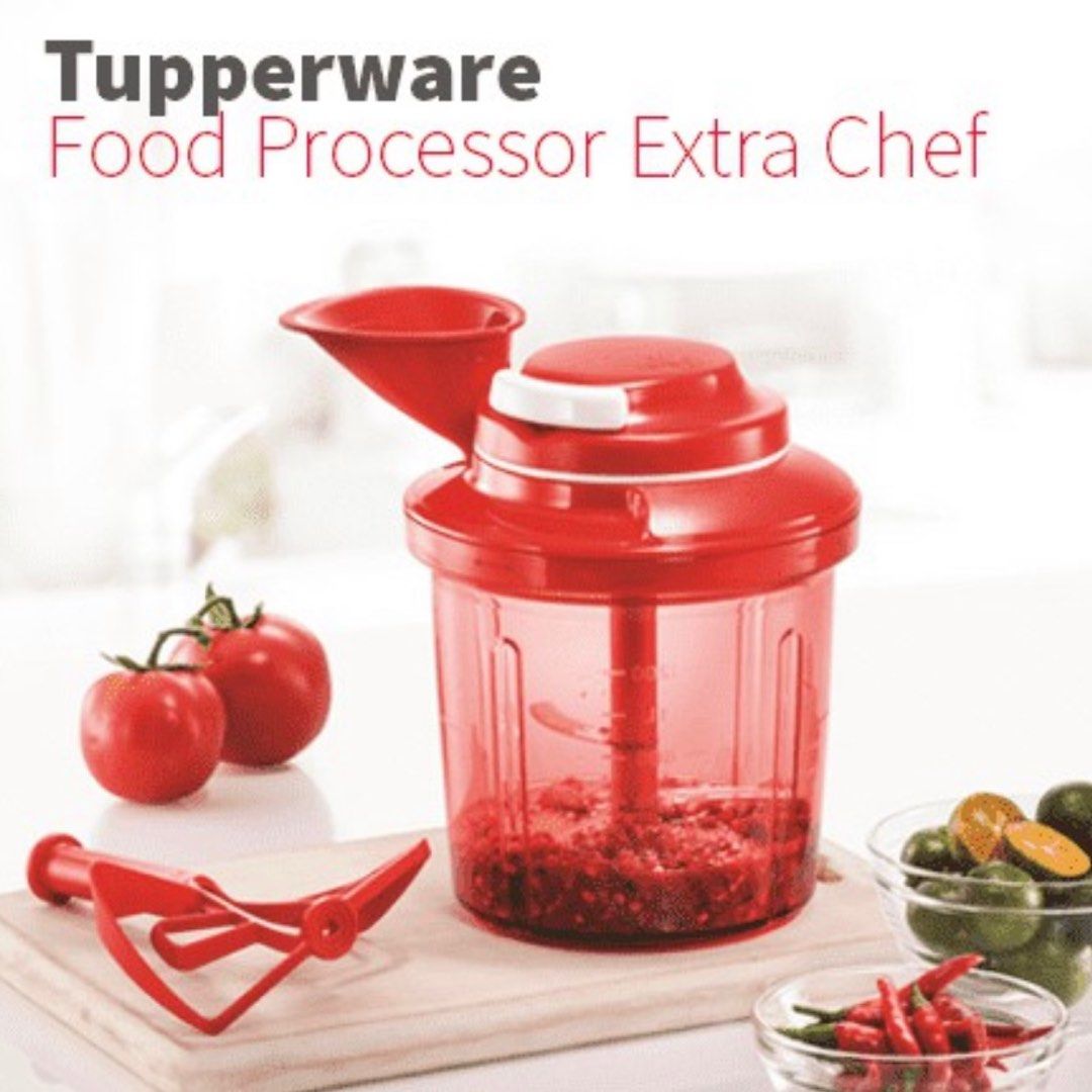 Tupperware Extra Chef Red 1.35 Litres Food Processor, TV & Home ...