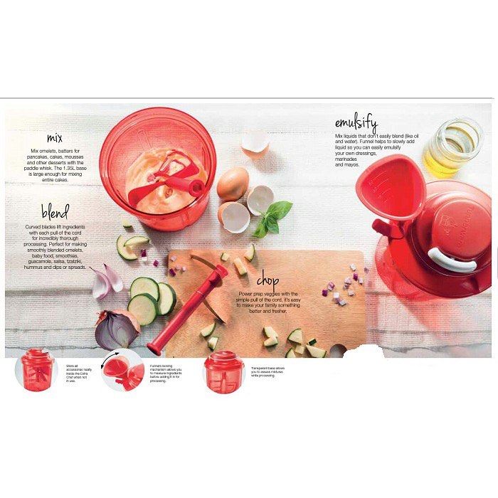 Tupperware Extra Chef Red 1.35 Litres Food Processor, TV & Home ...