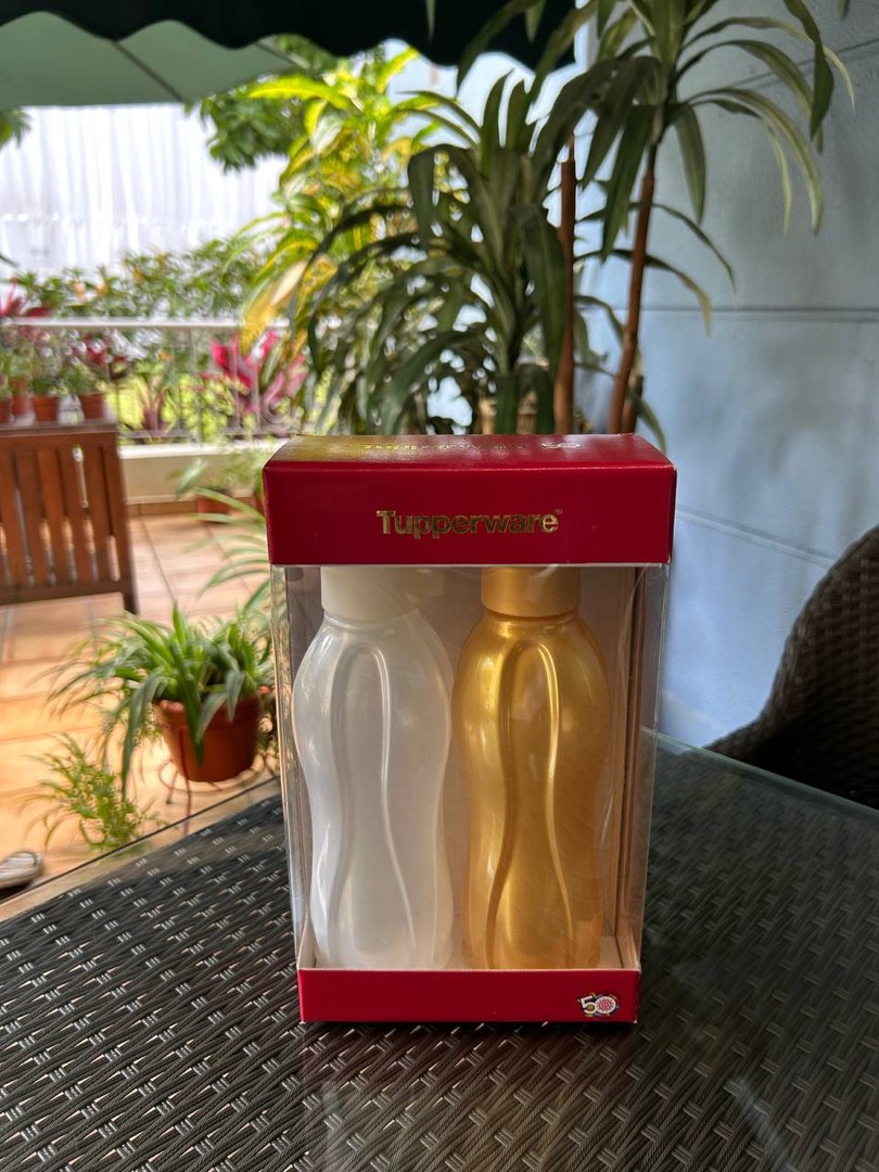 Tupperware Gold & Pearl Eco Bottle, Furniture & Home Living ...