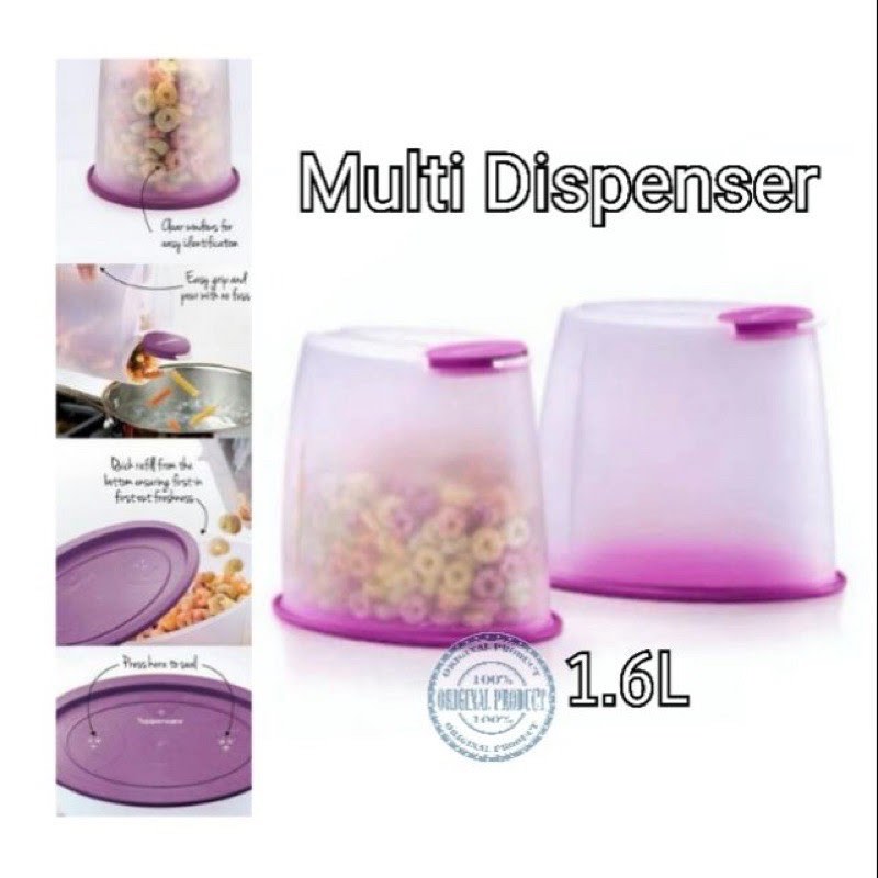 Tupperware Multi Dispenser Cereal Storage | 1.6L & 2.5L Cereal Pourer ...