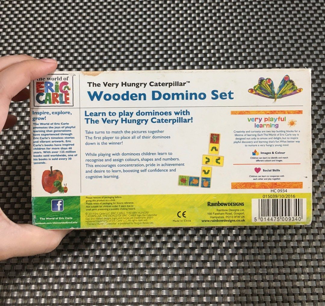 very hungry caterpillar wooden domino set, Hobbies & Toys, Toys & Games ...