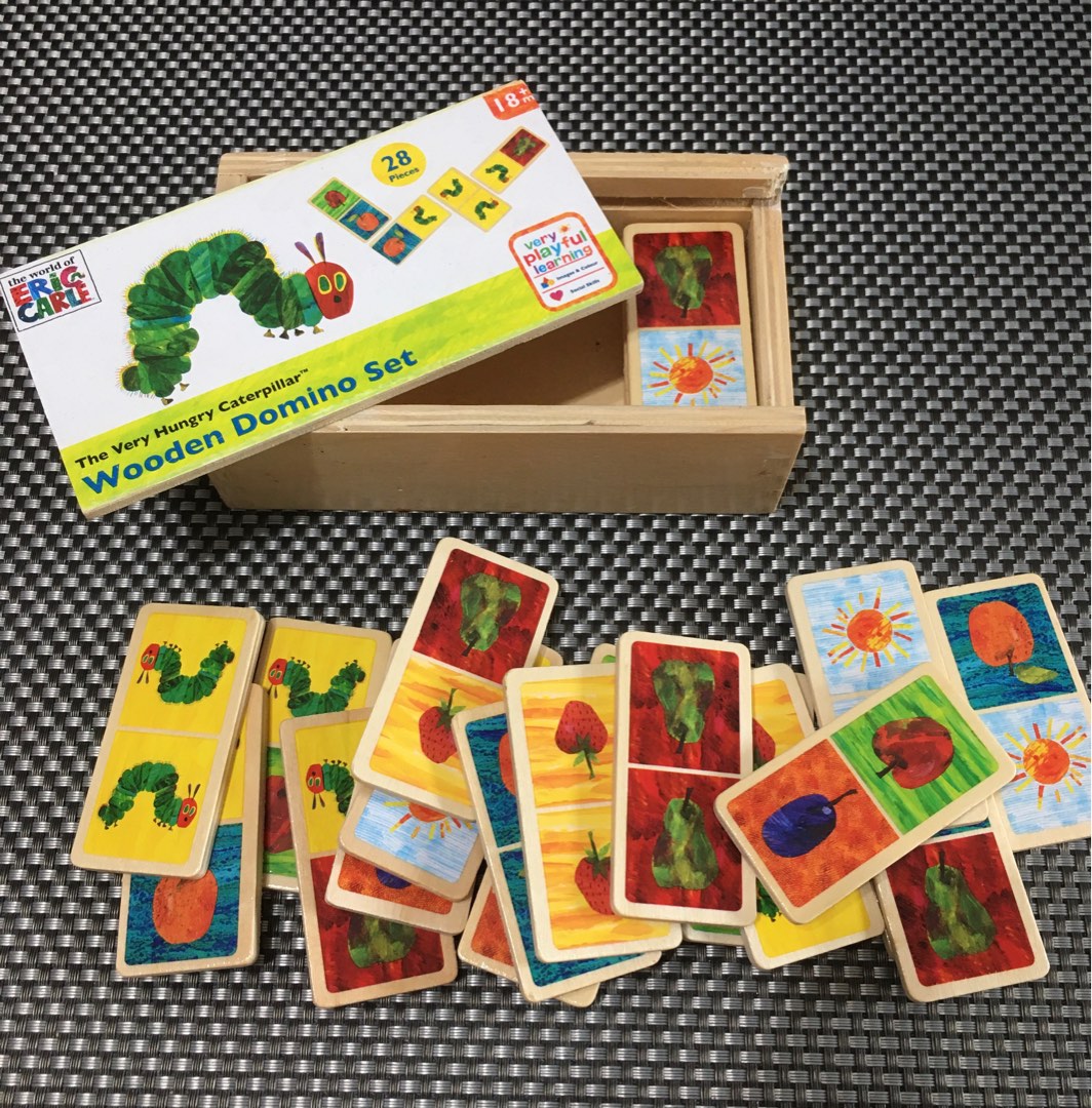 very hungry caterpillar wooden domino set, Hobbies & Toys, Toys & Games ...