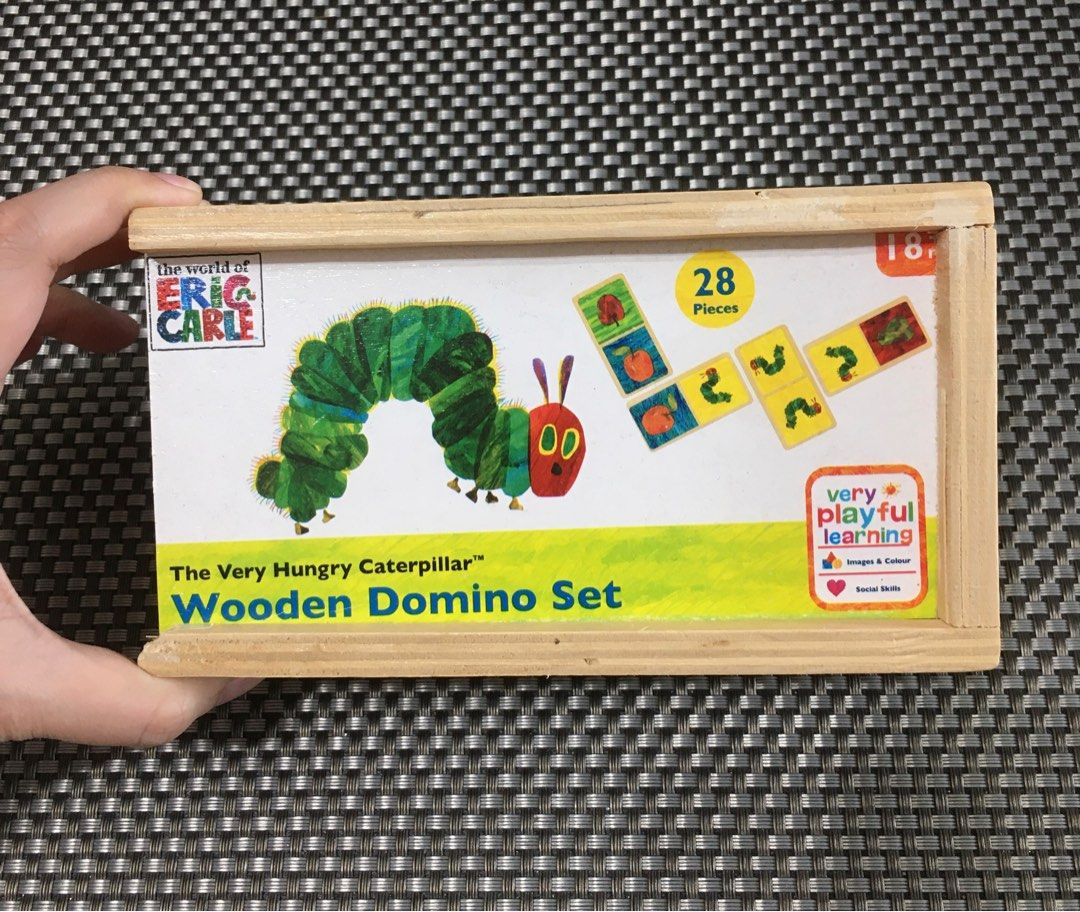very hungry caterpillar wooden domino set, Hobbies & Toys, Toys & Games ...