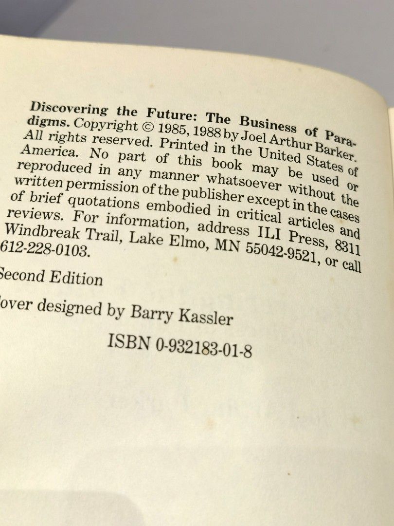 Vintage 1988 Discovering The Future The Business Of Paradigm Hardcover ...