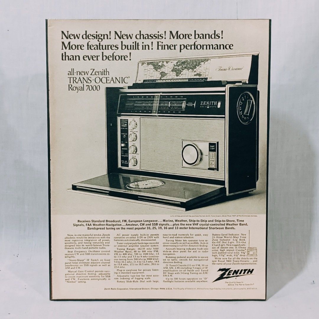 Vintage Poster Zenith Radio, Hobbies & Toys, Collectibles & Memorabilia ...