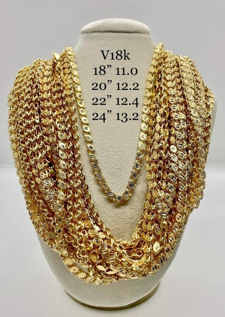 18K Saudi Gold Damascus Chain, Women's Fashion, Jewelry & Organizers ...