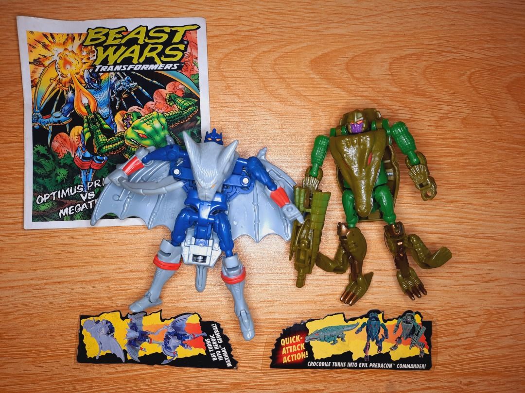 1996 Transformers Beast Wars: Optimus Primal V.S. Megatron 2-Pack w/ Insert Comic, Hobbies ...
