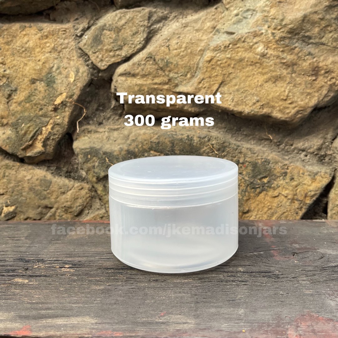 300g Cream Canister Cosmetic Jar Tub HDPE Clear Transparent, Furniture ...