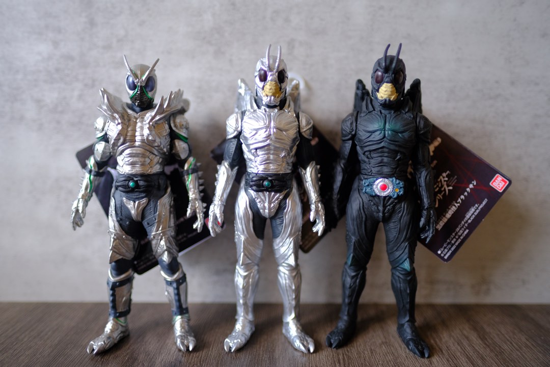 3款全新日版正貨 Bandai 幪面超人 拉打 現貨各$120 Shadowmoon 影月 飛蝗怪人 Black sun Rider 軟膠 ...