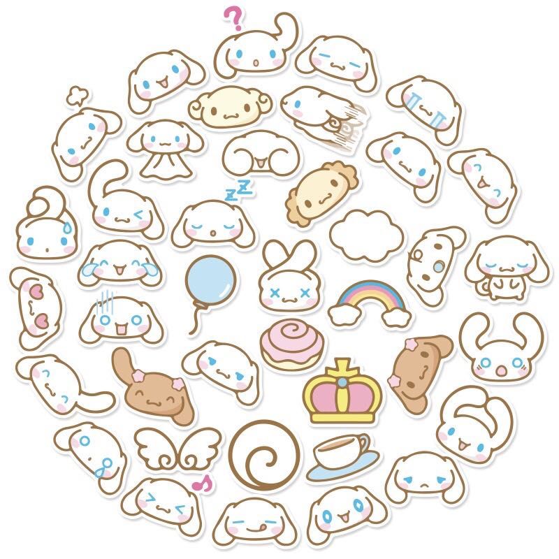 40PCS CINNAMOROLL Cartoon Stickers, Hobbies & Toys, Stationary & Craft ...