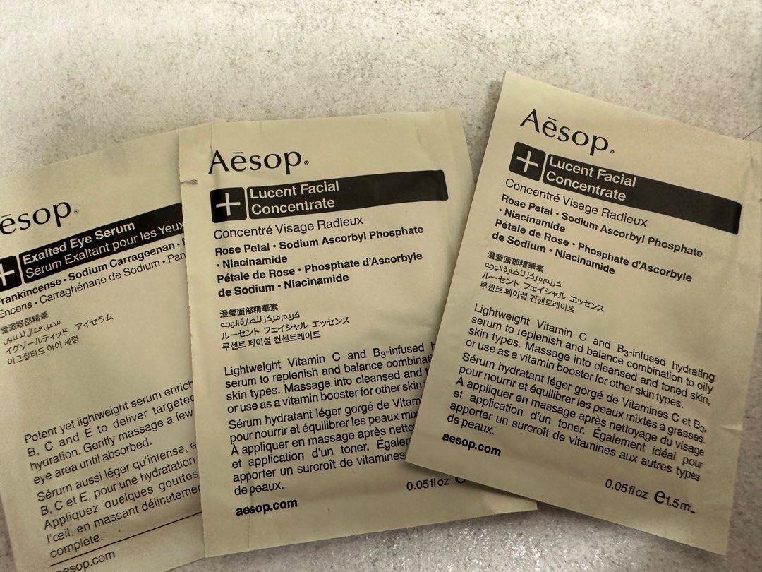 Aesop sample set, 美容＆化妝品, 健康及美容 - 皮膚護理, 面部 - 面部護理 - Carousell
