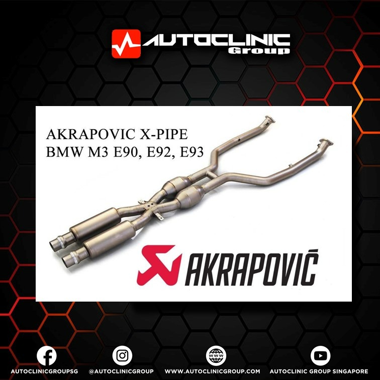 AKRAPOVIC X-PIPE // BMW M3 E90, E92, E93, Car Accessories, Accessories ...