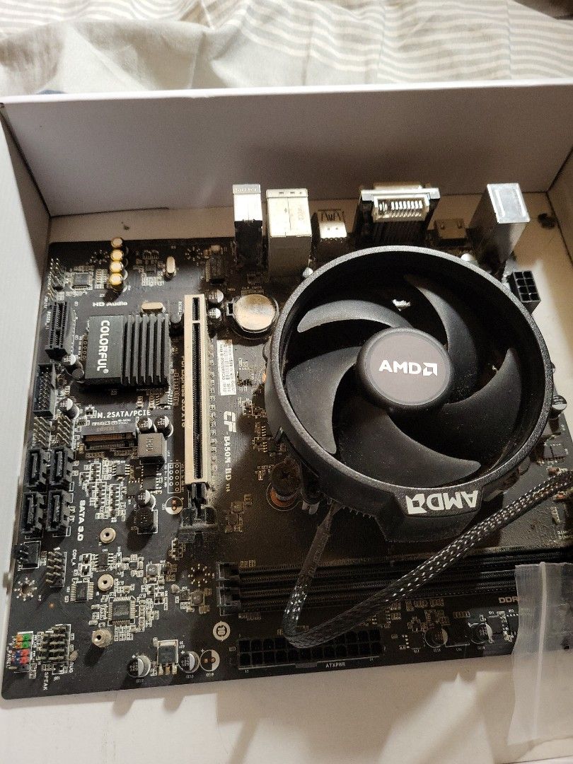 AMD R5 2600 + B450M motherboard, 電腦＆科技, 電腦周邊及配件, 電腦周邊產品 - Carousell