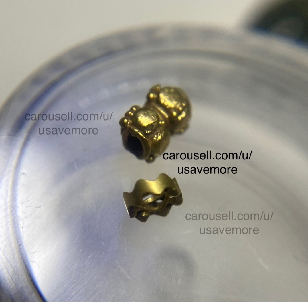 Ancient Philippines Surigao Gold Treasure 2pcs different kind beads ...