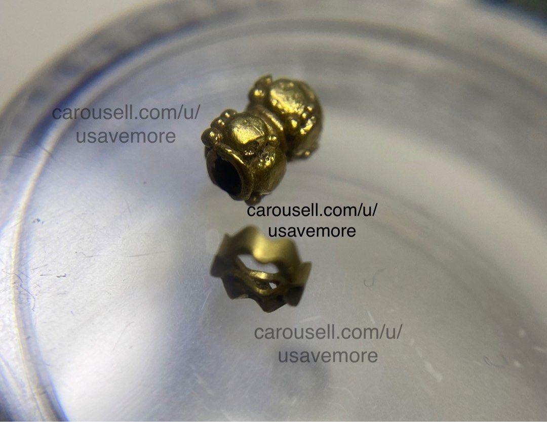 Ancient Philippines Surigao Gold Treasure 2pcs different kind beads ...