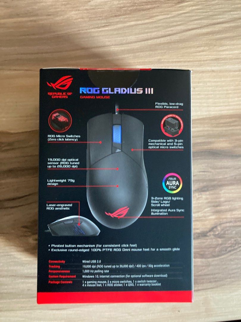 Asus ROG Gladius 3 wired Gaming Mouse, Computers & Tech, Parts & Accessories, Mouse & Mousepads ...