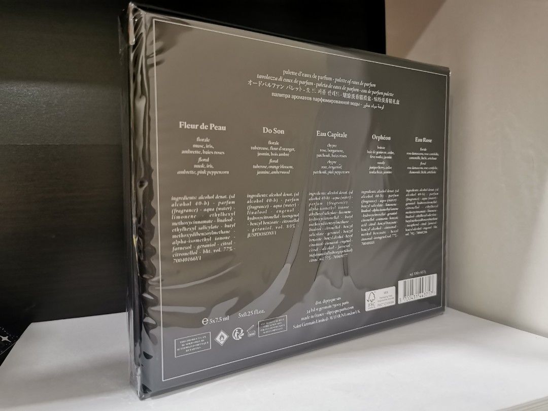 Authentic Diptyque EDP 7.5ml x 5 set - Fleur de Peau, Do Son, Eau ...