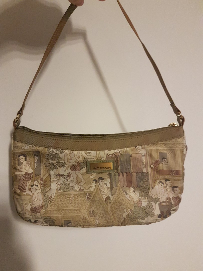 Authentic Jim Thompson duochrome shoulder mini bag, Women's Fashion ...
