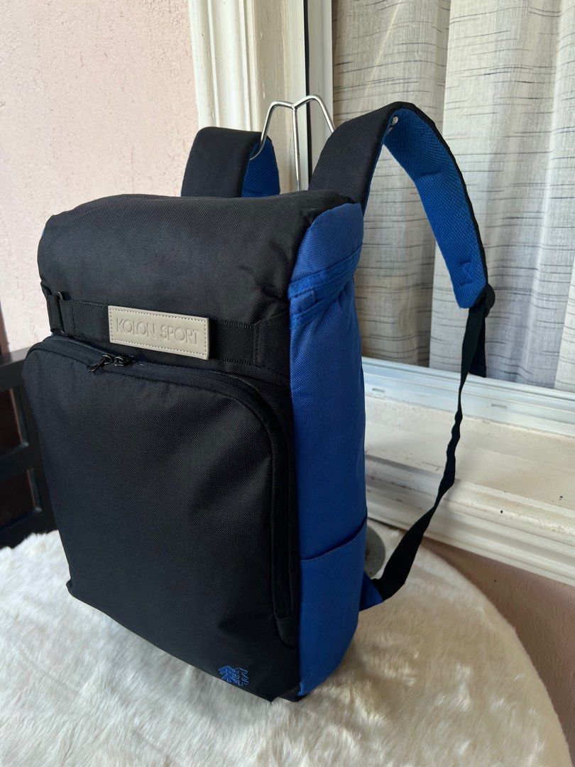 Authentic KOLON SPORT Cube Padded Backpack in Black and Blue, Men's ...