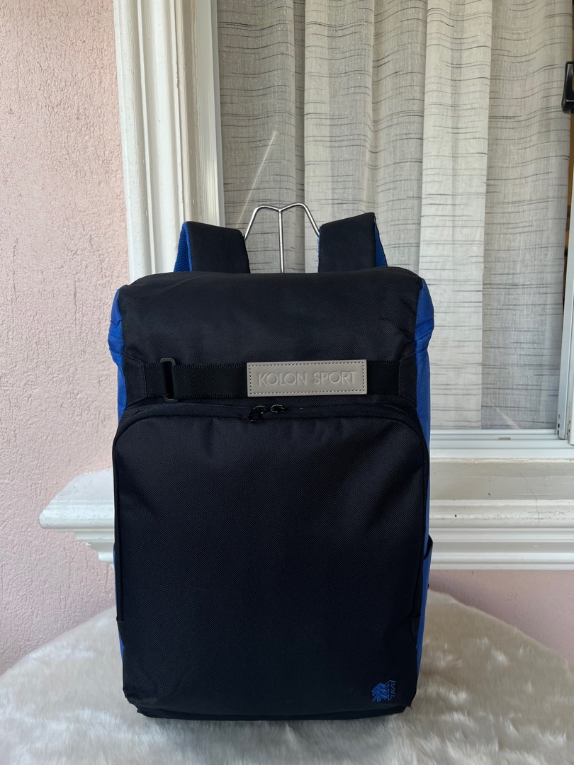 Authentic KOLON SPORT Cube Padded Backpack in Black and Blue, Men's ...