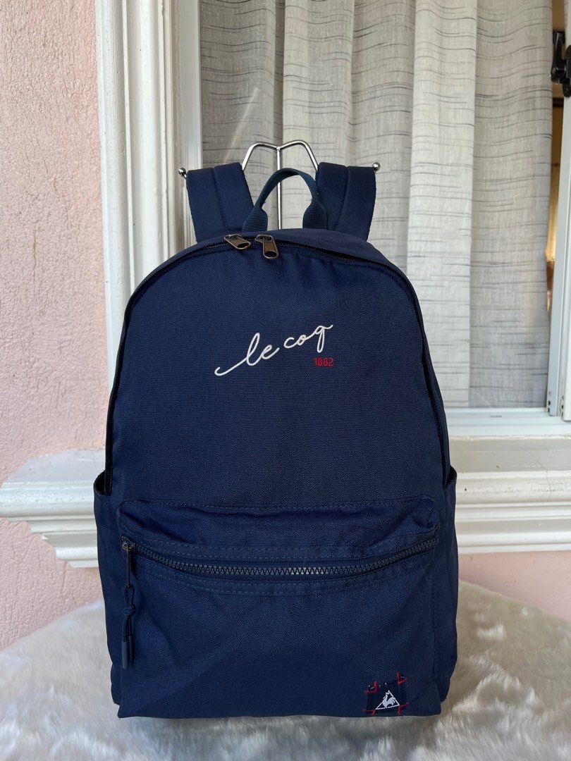 Authentic LECOQ Paris Padded Backpack in Dark Blue, Men's Fashion, Bags ...