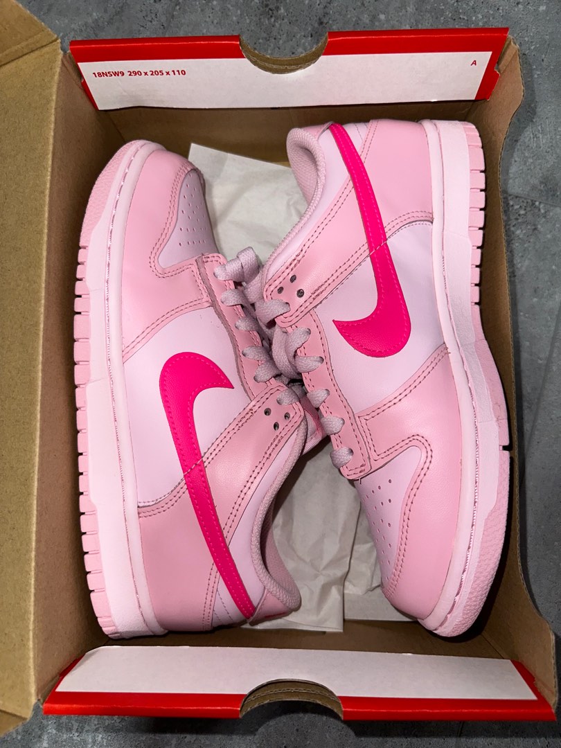 Nike triple pink dunk low, Women's Fashion, Footwear, Sneakers on Carousell