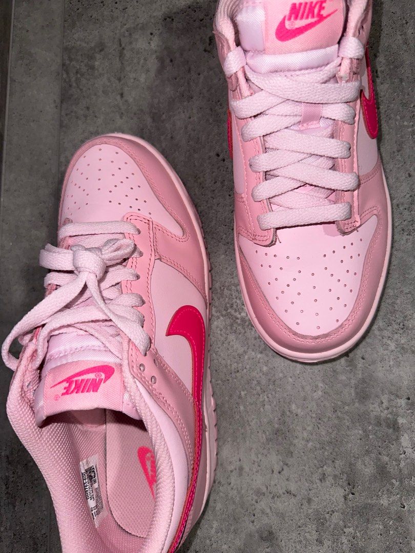Nike triple pink dunk low, Women's Fashion, Footwear, Sneakers on Carousell