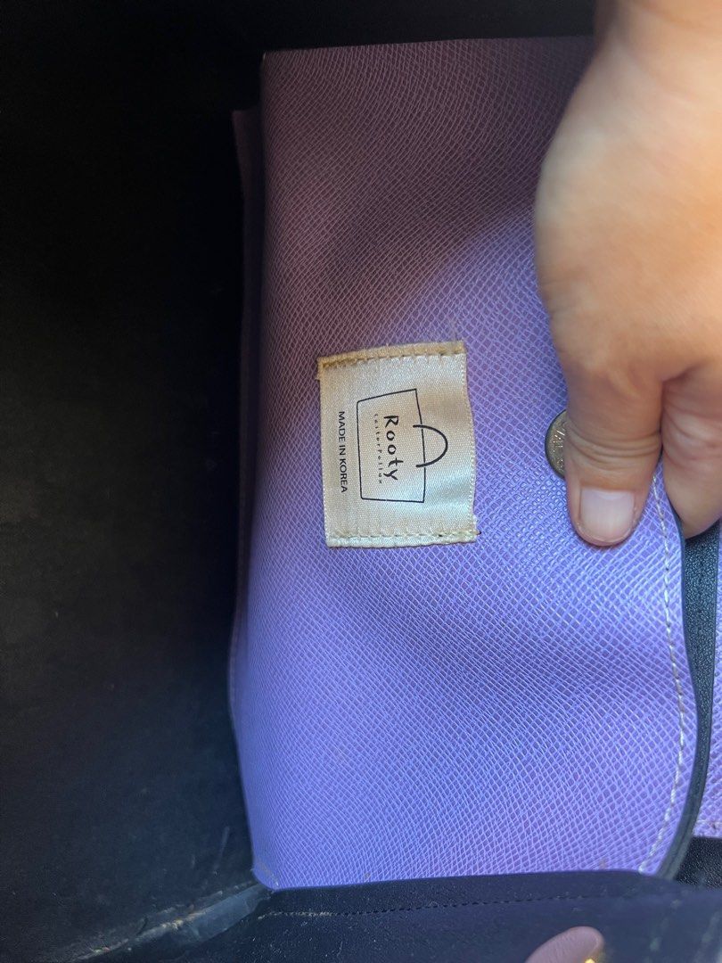 Authentic ROOTY 2-way Leather Bag in Lilac, Women's Fashion, Bags ...