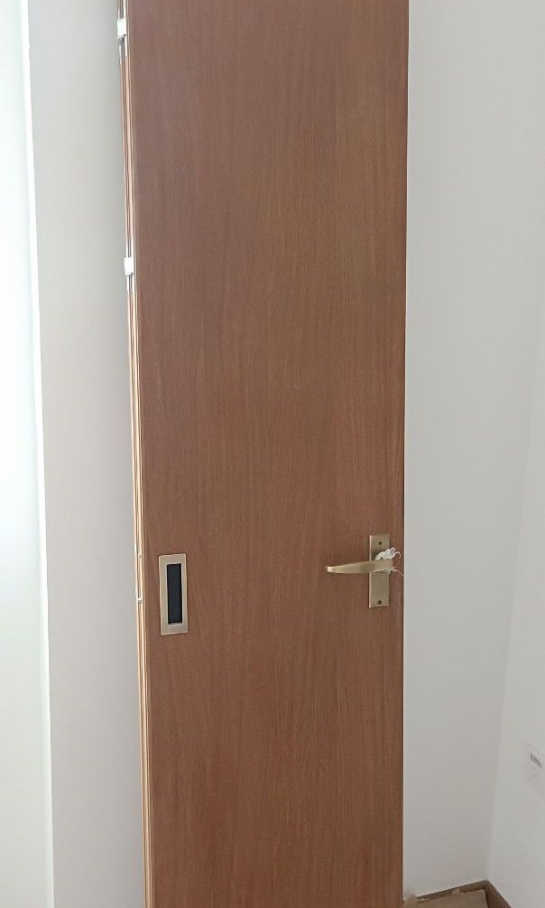 Bathroom BTO wooden door, Furniture & Home Living, Bathroom & Kitchen ...