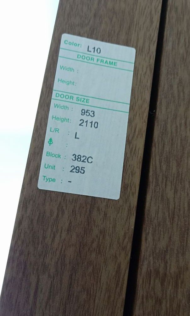 Bathroom BTO wooden door, Furniture & Home Living, Bathroom & Kitchen ...