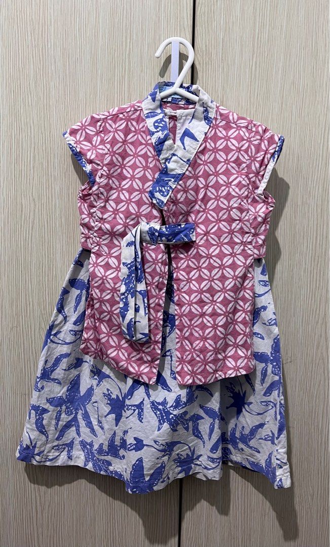 Batik Korean dress for girl racial harmony day, Babies & Kids, Babies ...