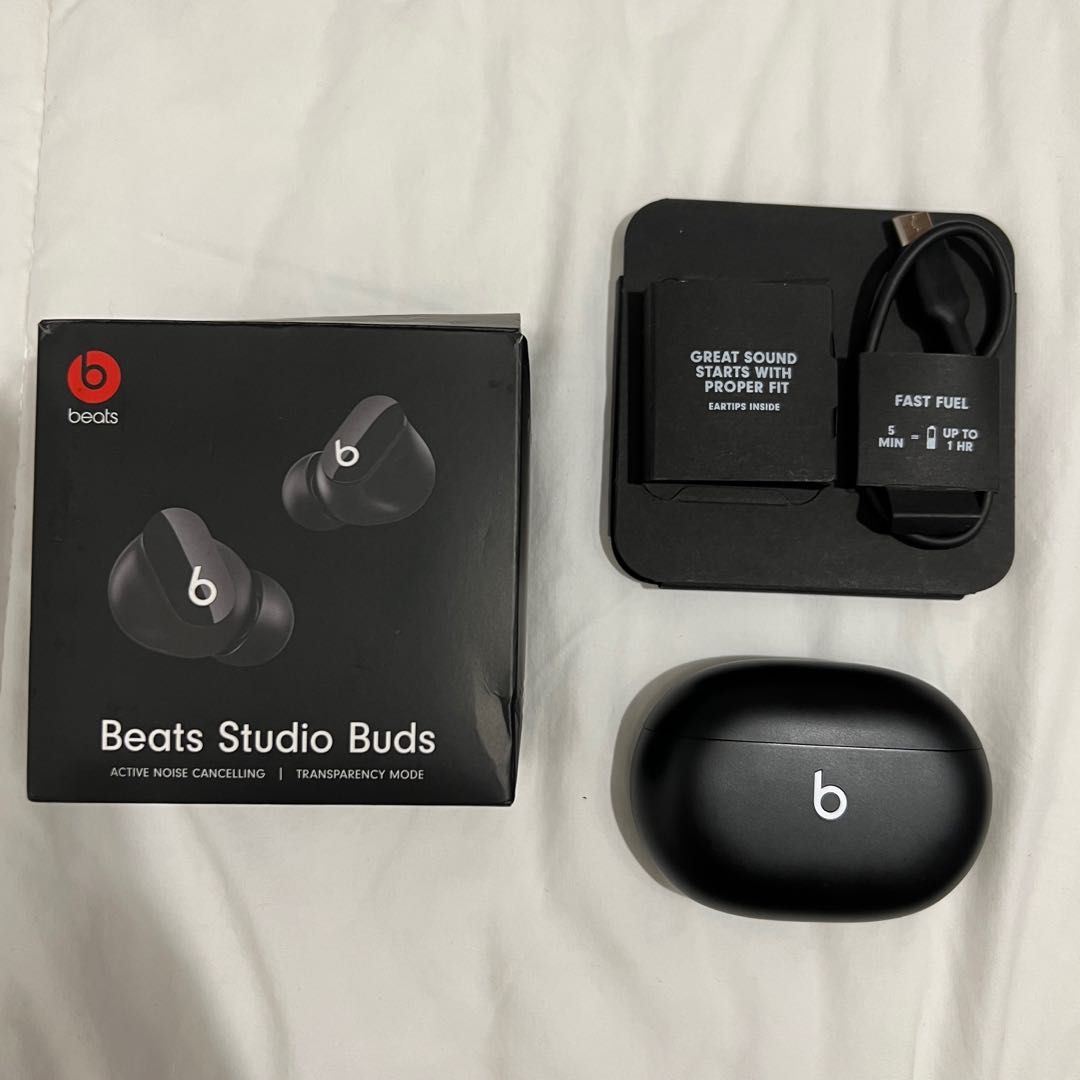 Beats Studio Buds Black Active Noise Cancelling Transparency Mode