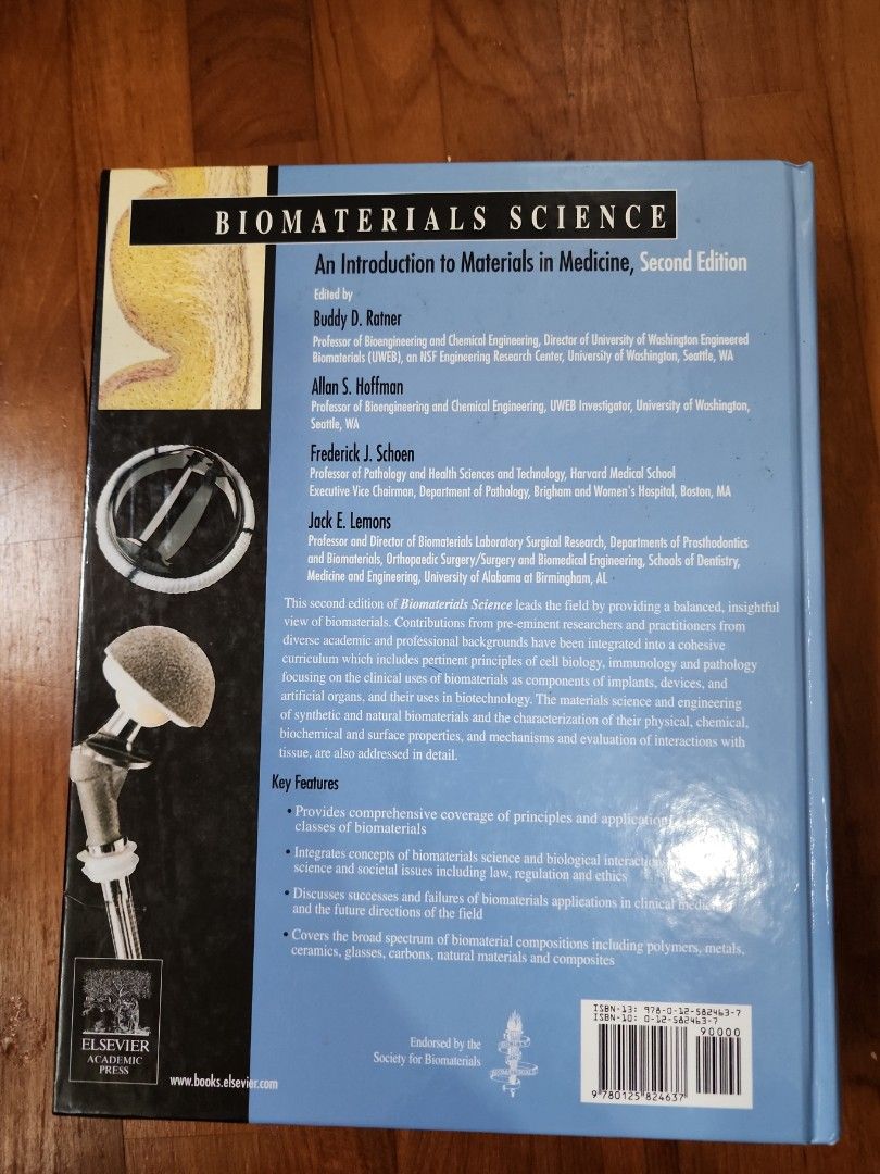 Biomaterials science an introduction to materials in medicine, Hobbies ...