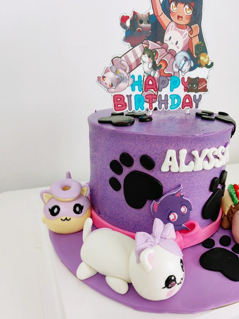 Aphmau Plushies Cat birthday Cake, Food & Drinks, Homemade Bakes on ...
