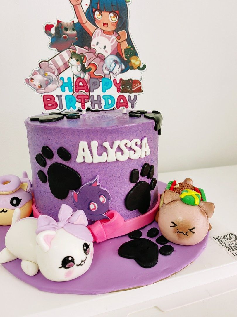 Aphmau Plushies Cat birthday Cake, Food & Drinks, Homemade Bakes on ...