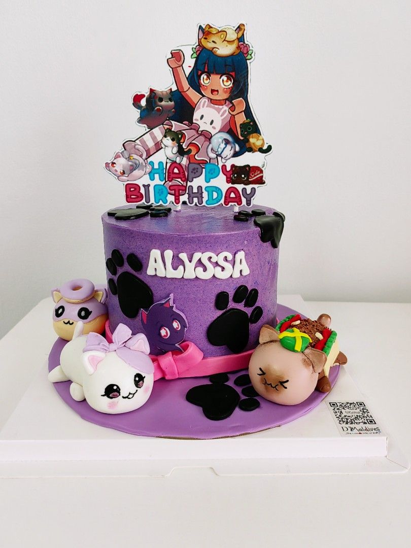 Aphmau Plushies Cat birthday Cake, Food & Drinks, Homemade Bakes on ...