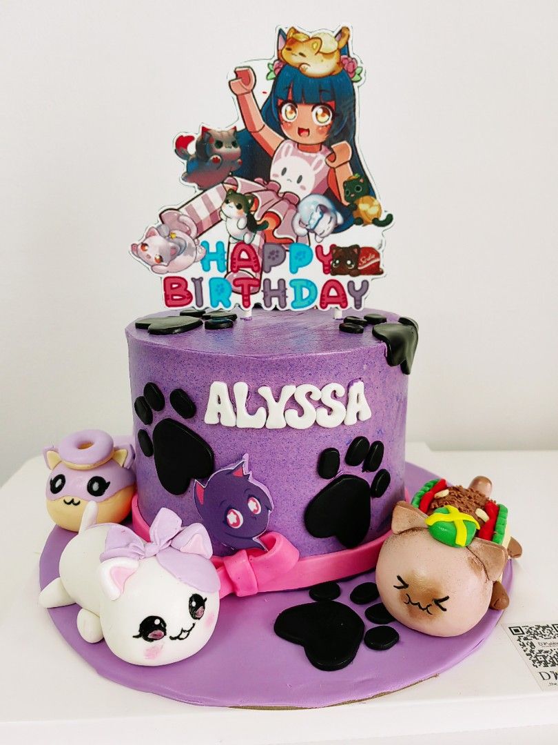 Aphmau Plushies Cat birthday Cake, Food & Drinks, Homemade Bakes on ...