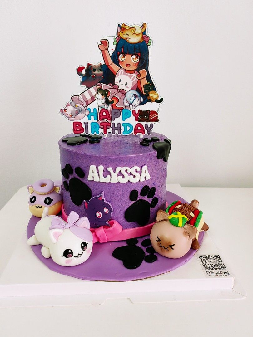 Aphmau Plushies Cat birthday Cake, Food & Drinks, Homemade Bakes on ...