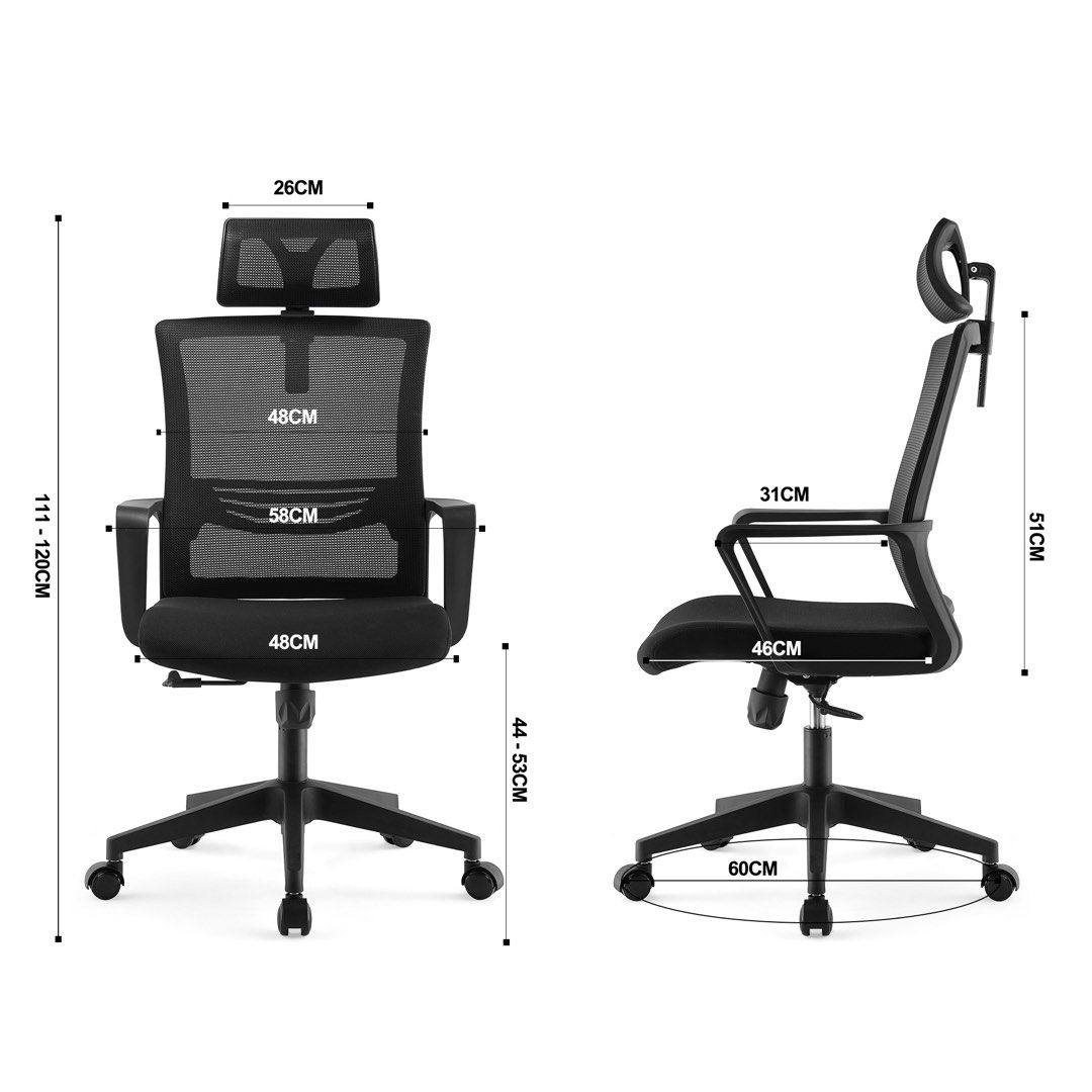 Bn Ergonomic Office Chair Headrest High Back Bifma Certified Furniture And Home Living