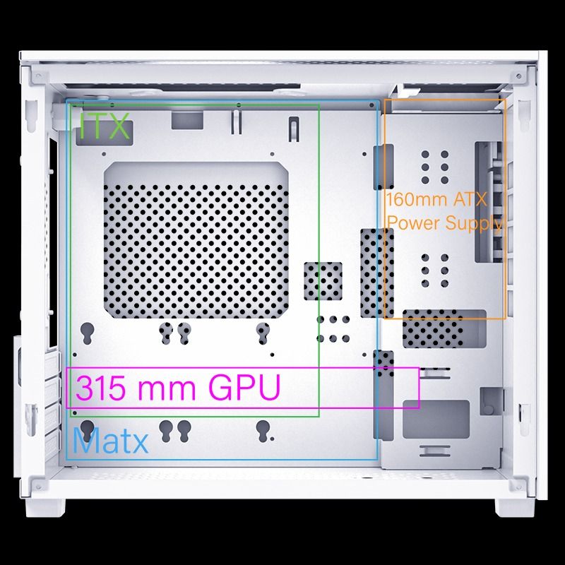 BNIB MONTECH SKY ONE MINI SMALLEST MATX PC CASE CHASSIS BLACK / WHITE ...