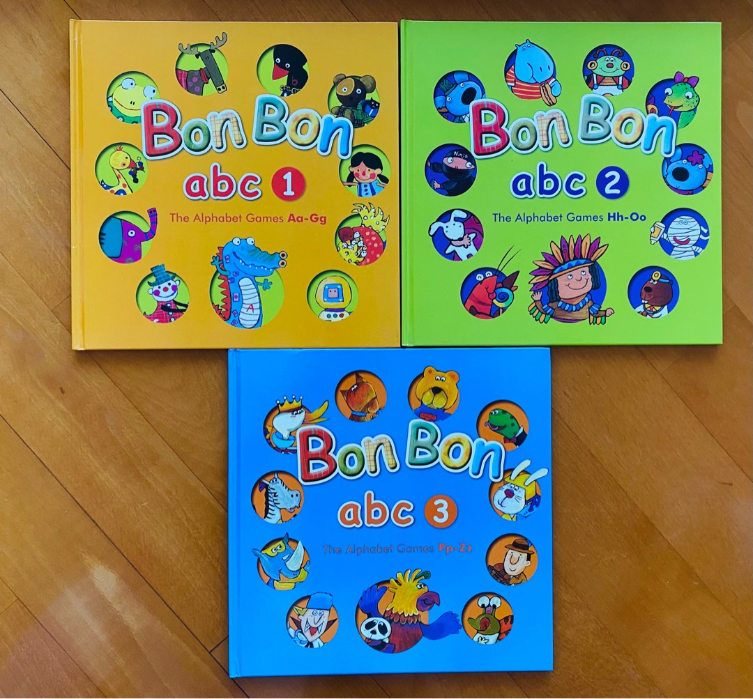 Bon Bon abc (1 to 3), 興趣及遊戲, 書本 & 文具, 小朋友書 - Carousell