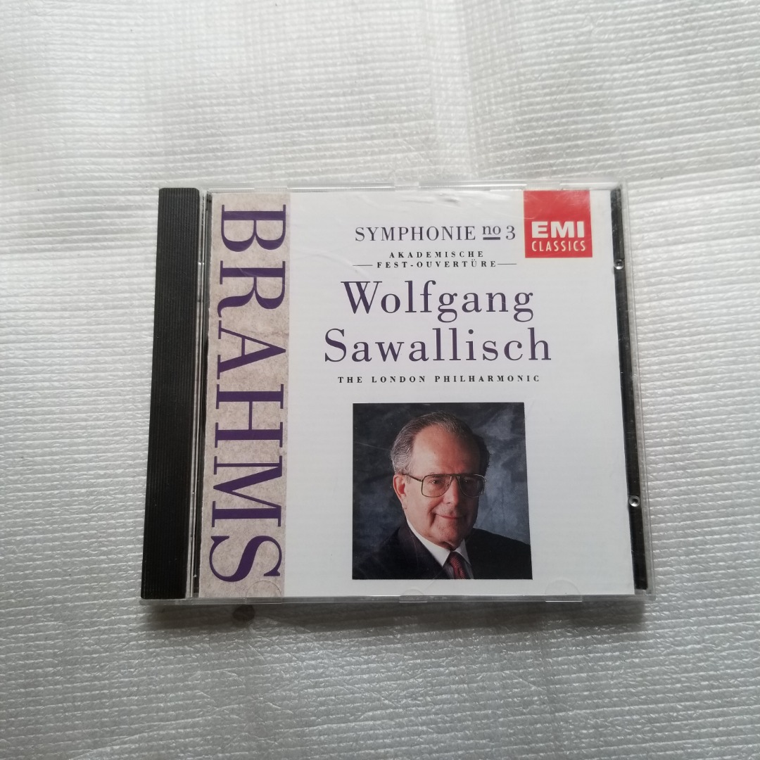 Brahms - Symphony No.3, Academic Festival Overture (Sawallisch, EMI荷蘭版), 興趣及遊戲, 音樂樂器 & 配件, 音樂與媒體 ...