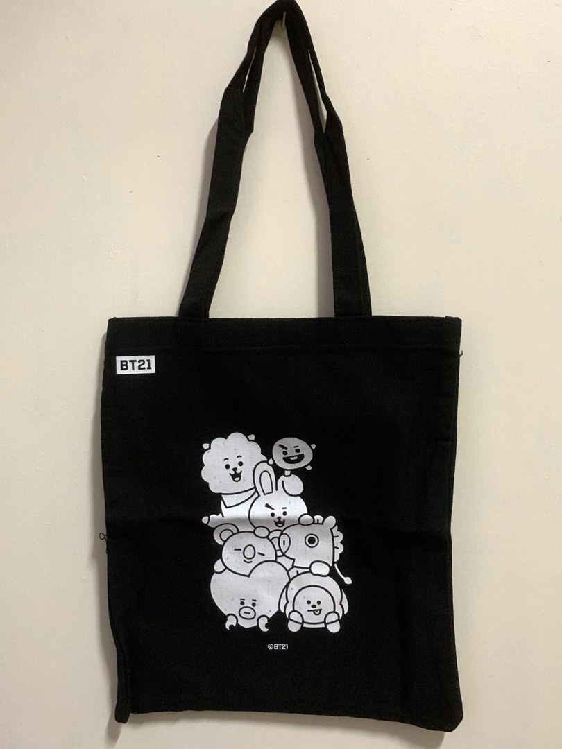 BTS BT21 x Watsons Black Tote Bag, Hobbies & Toys, Memorabilia ...
