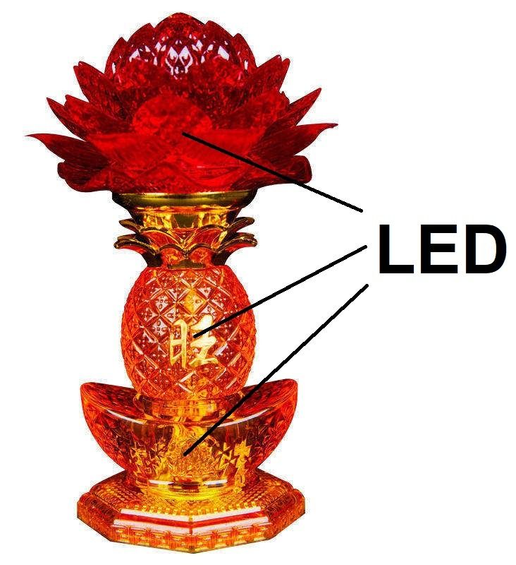 Buddha God Table Lamp 神台灯 Lotus Light Led Light Offering Worship Lamp ...