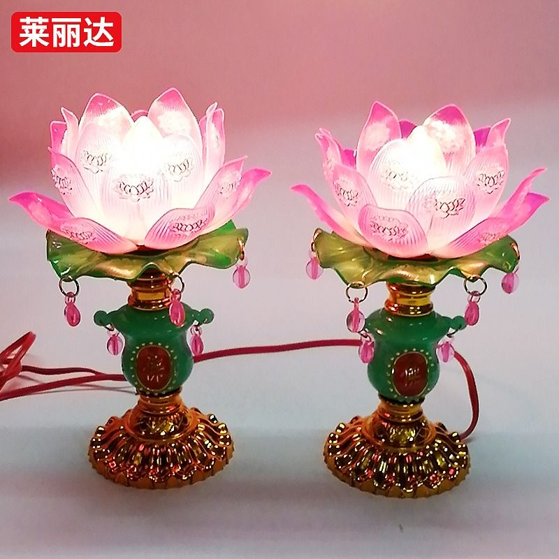 Buddha God Table Lamp 神台灯 Lotus Light Led Light Offering Worship Lamp ...
