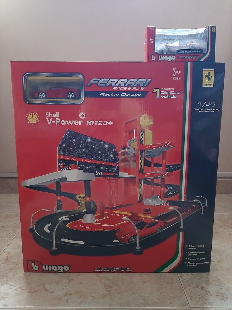 Burago Shell Ferrari Racing Garage, Hobbies & Toys, Toys & Games on ...
