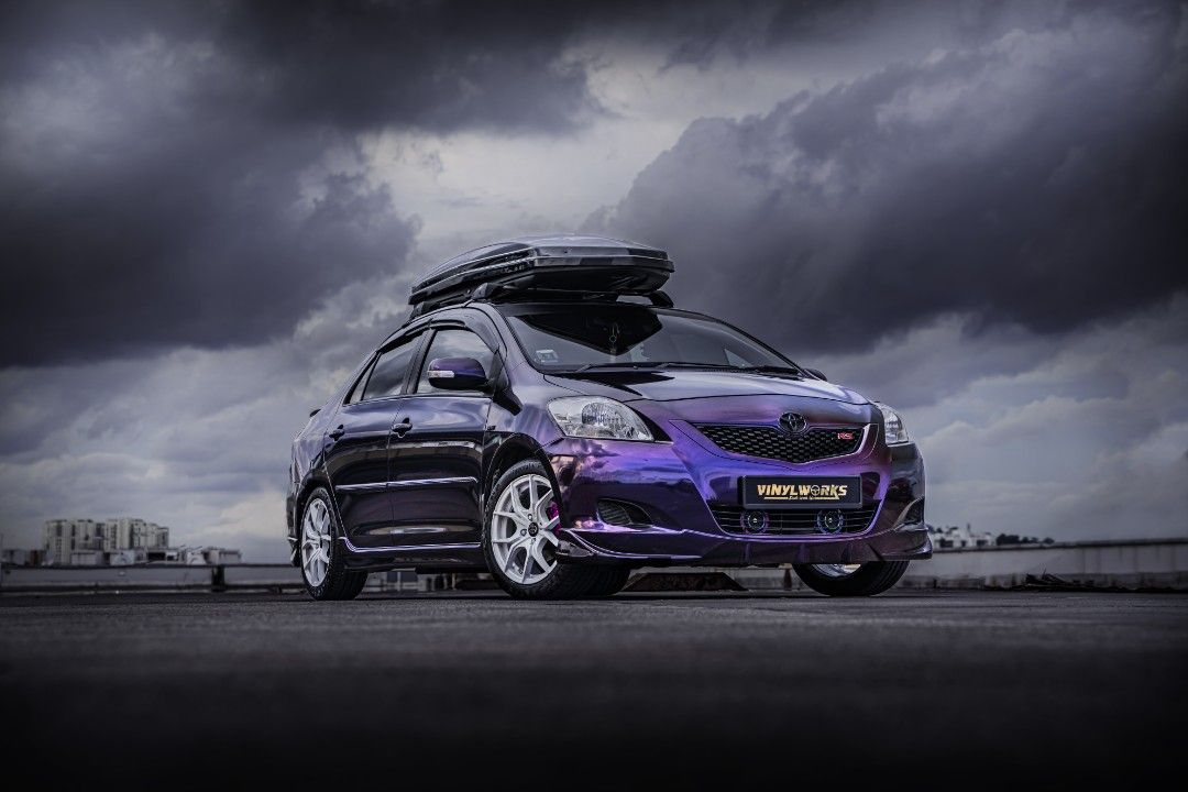 Car Wrap - Toyota Vios Full Car Exterior Wrap (Ultra Flake Purple ...